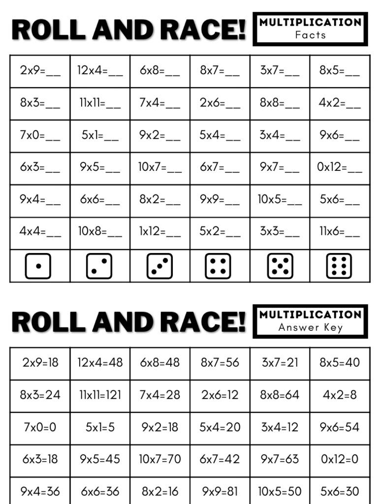 Multiplication and Division Facts | PDF