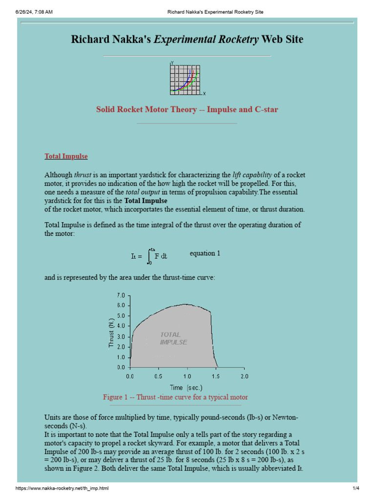 ImpulseRichard Nakka's Experimental Rocketry Site | PDF | Rocket Propellant | Rocket
