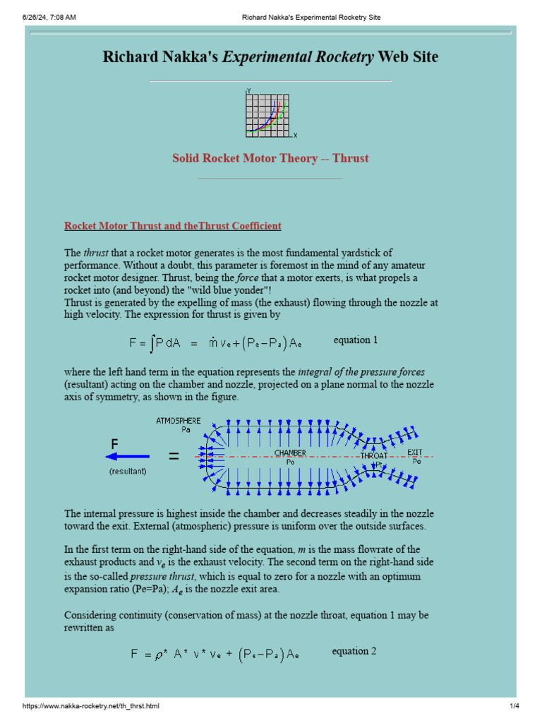 ThrustRichard Nakka's Experimental Rocketry Site | PDF | Rocket ...