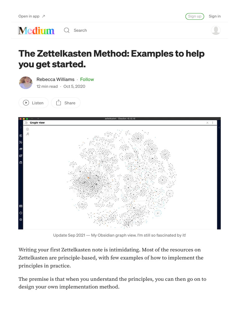 The Zettelkasten Method - Examples To Help You Get Started. - by ...