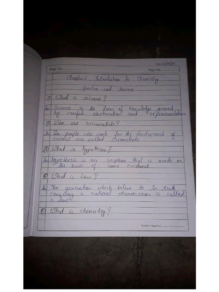 Class 7 ICSE Chemistry Chapter 2 Notes | PDF