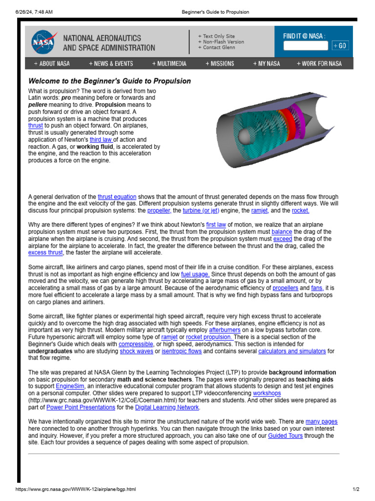 Beginner's Guide To Propulsion | PDF | Propulsion | Thrust