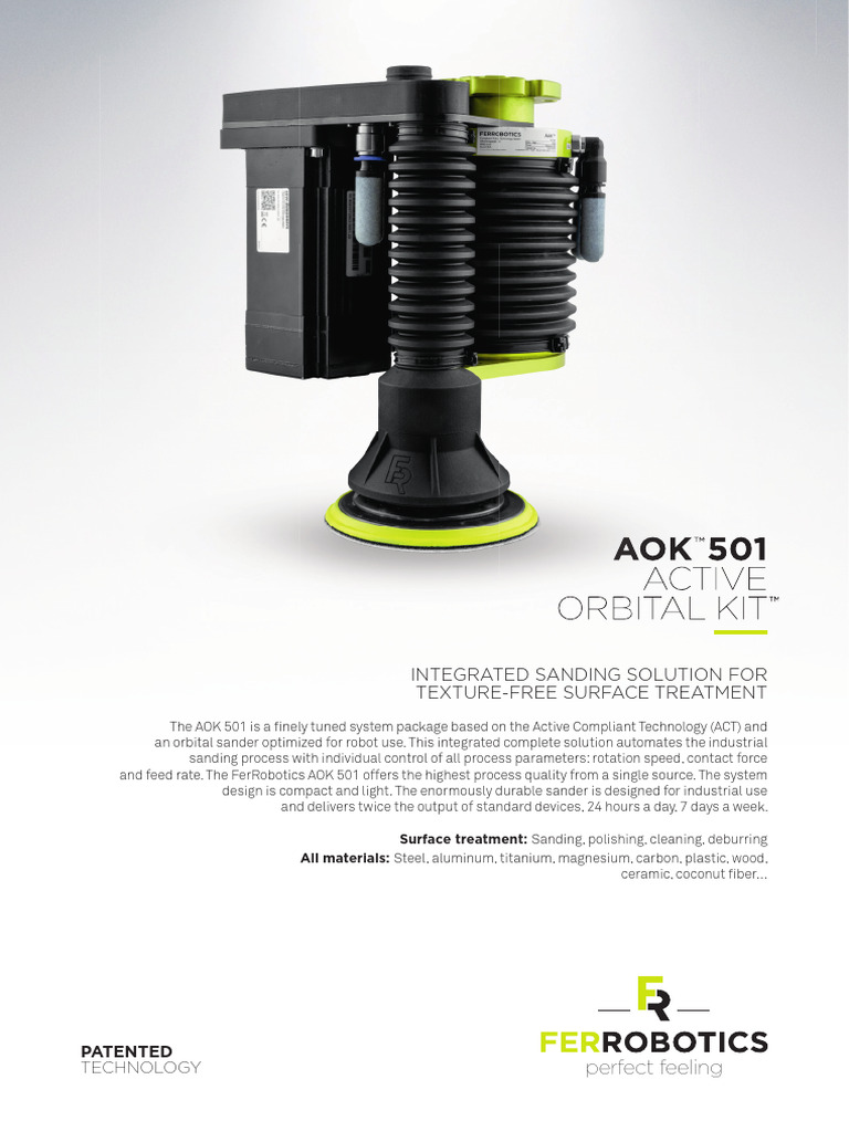 2022 FerRobotics AOK 501 Datasheet EN Web | PDF | Secondary Sector Of The Economy