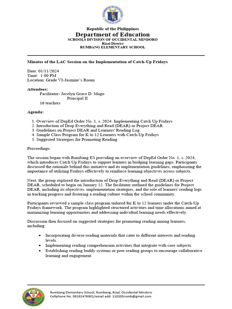 Catch Up Fridays | PDF | Learning | Human Communication