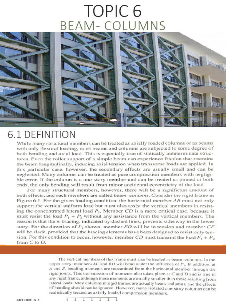 Beam-Column Design and Analysis Guide | PDF | Bending | Beam (Structure)
