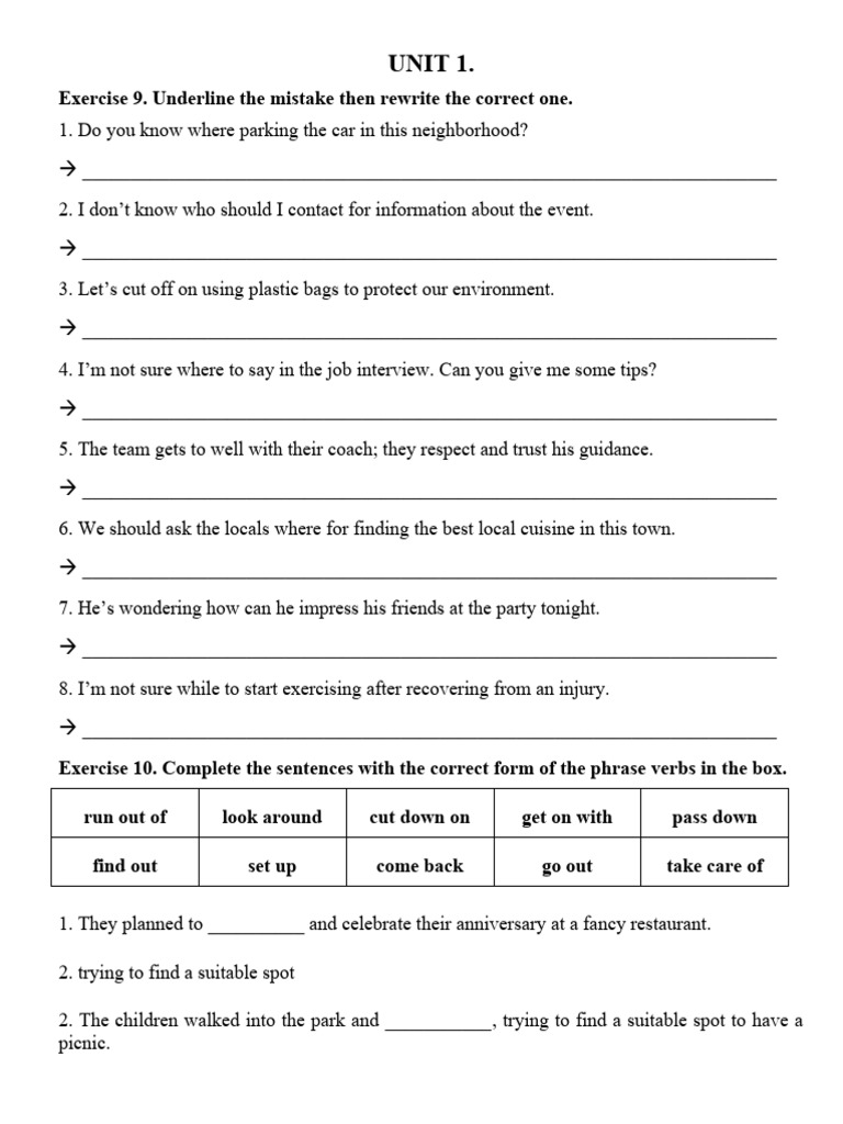 Tieng Anh 9 - U1 (P4) | PDF | Linguistics | Syntax