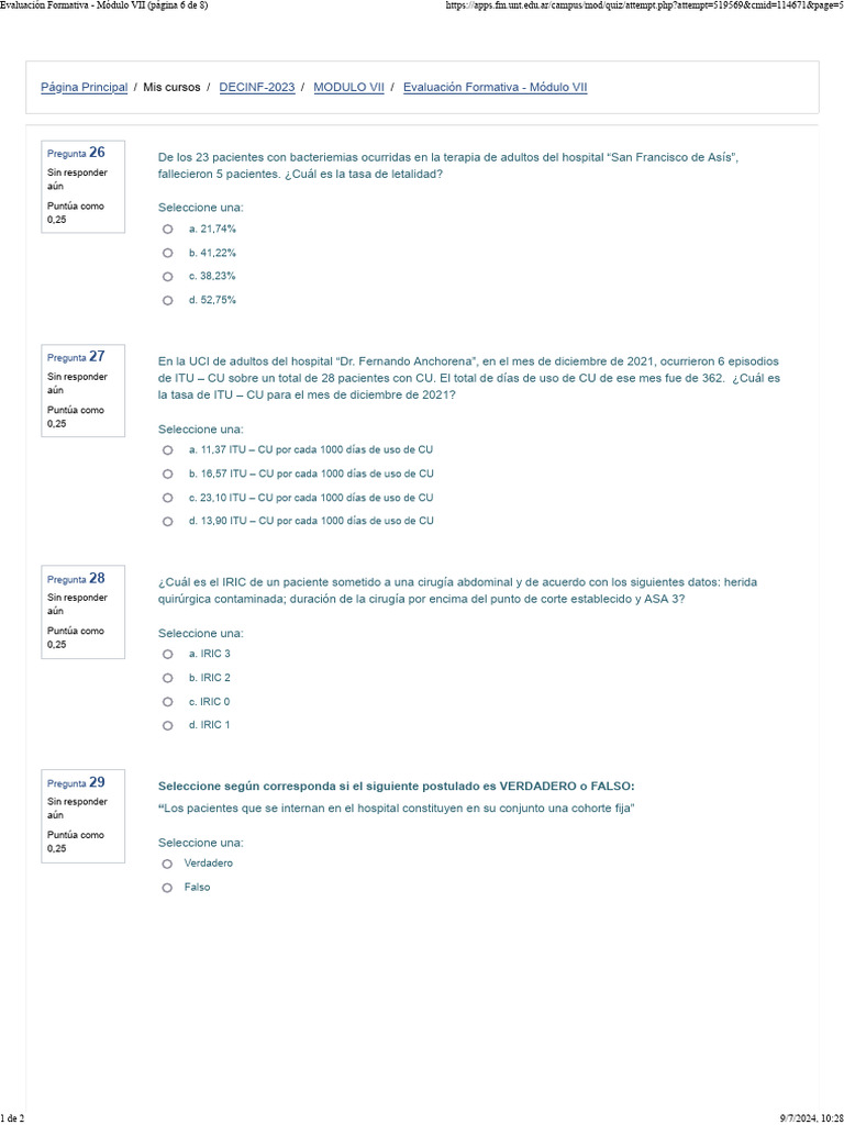 Evaluación Formativa - Módulo VII (Página 6 de 8) | PDF