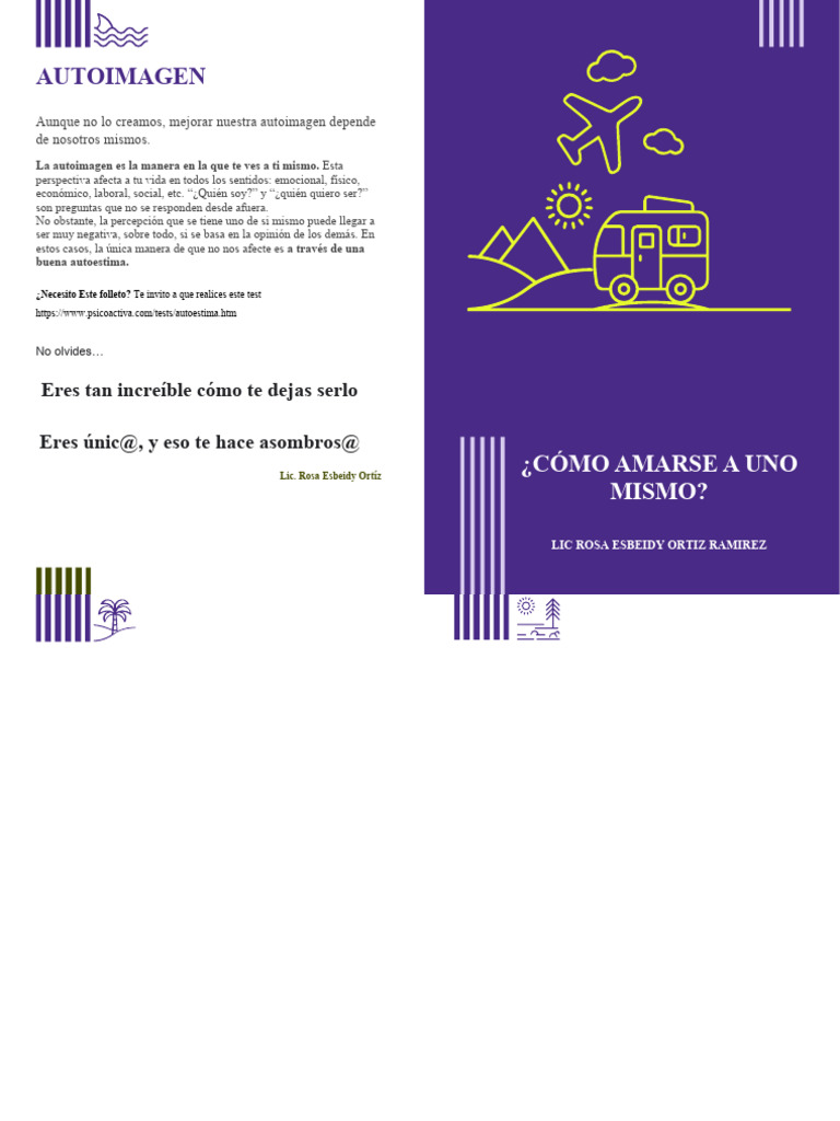Folleto Autoimagen | Descargar gratis PDF | Autoestima | Mente
