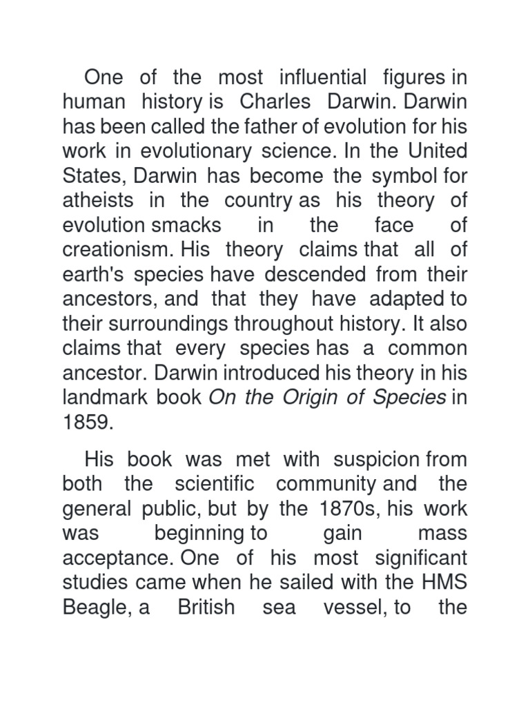 Charles Darwin: Father of Evolution | PDF
