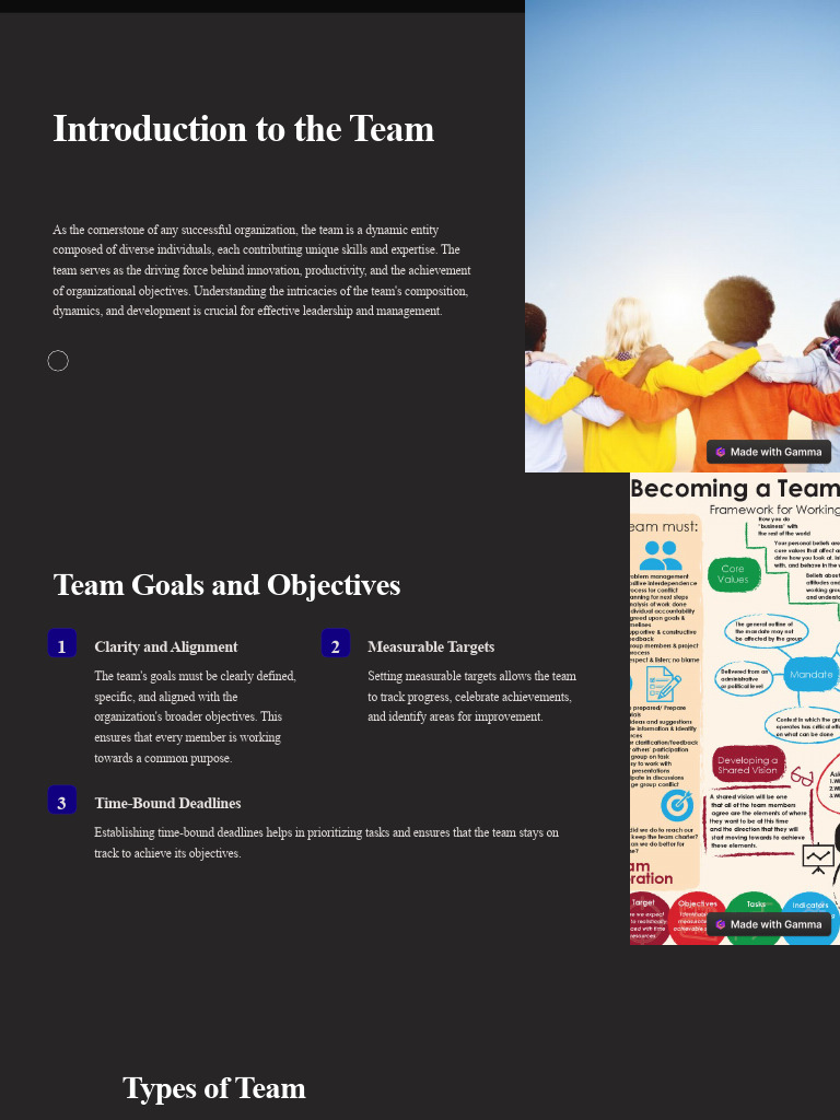 Introduction To The Team | PDF | Collaboration | Business