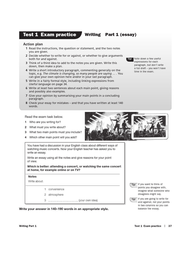 Writing Test Part 1 | PDF