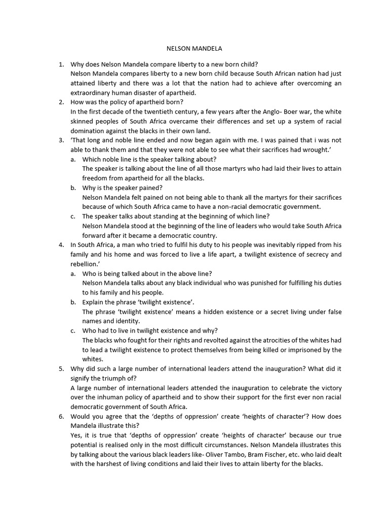 Nelson Mandela | PDF | Nelson Mandela | Apartheid