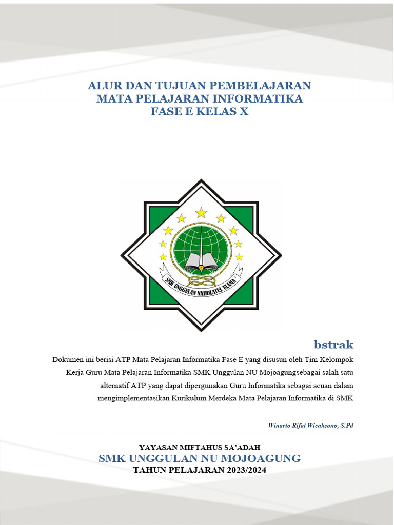 Atp Dan CP Mapel Informatika | PDF