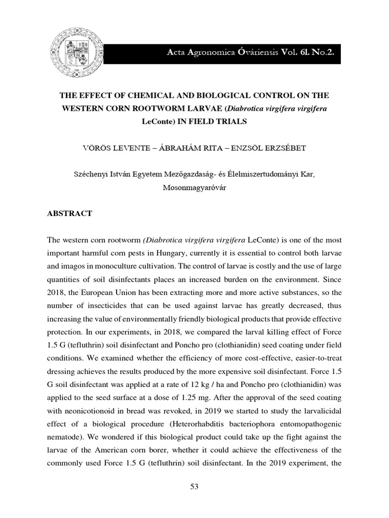 EPA03114 Acta Agronomica Ovariensis 2020 2 053-072 | PDF | Maize | Insecticide