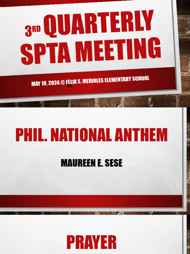 3rd Quarterly Gpta Meeting | PDF | Politics