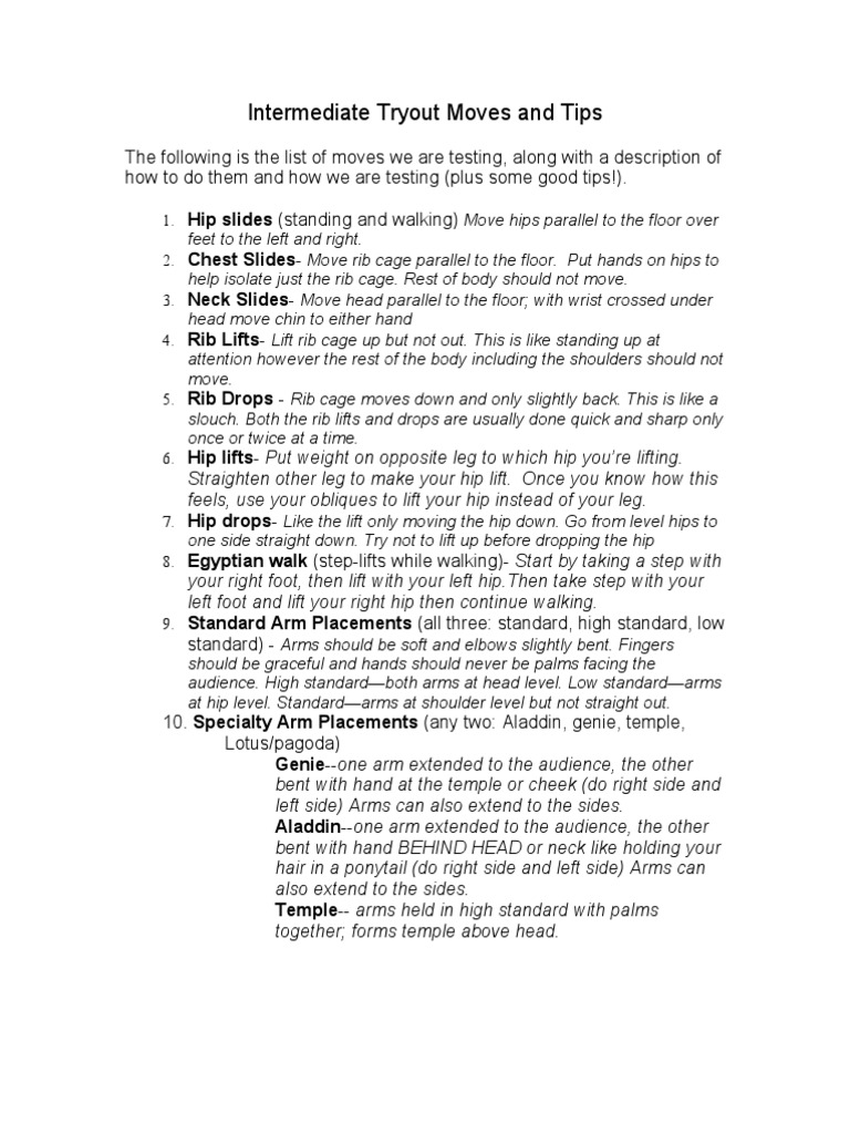 Basic Belly Dance Moves | PDF | Hand | Human Anatomy