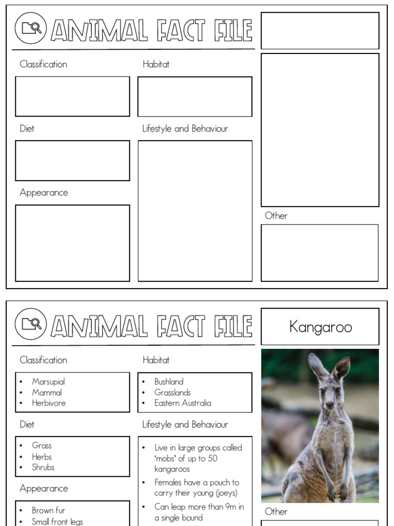 Animal, Habitat and Life Cycle Fact Files | PDF | Desert | Zoology