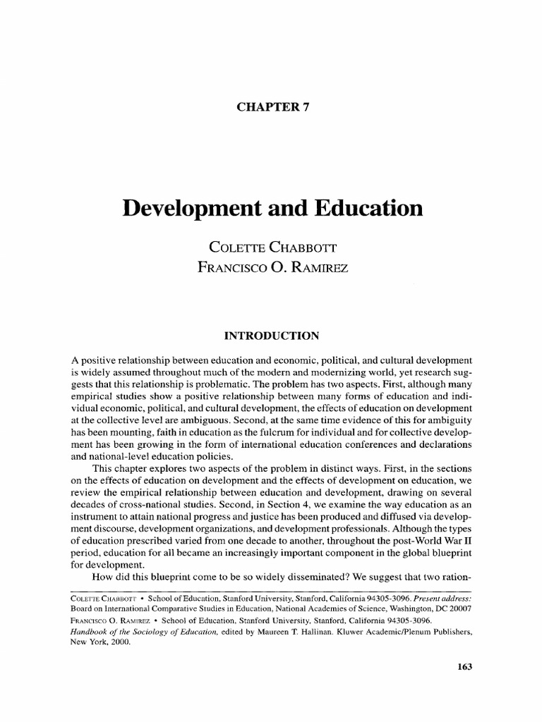 development-and-education | PDF | Modernization Theory | Human Capital