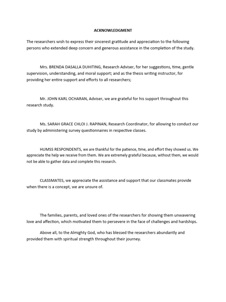 ACKNOWLEDGMENT | PDF