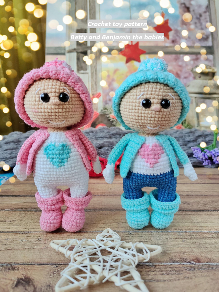 Betty and Benjamin the babies | PDF | Crochet | Yarn