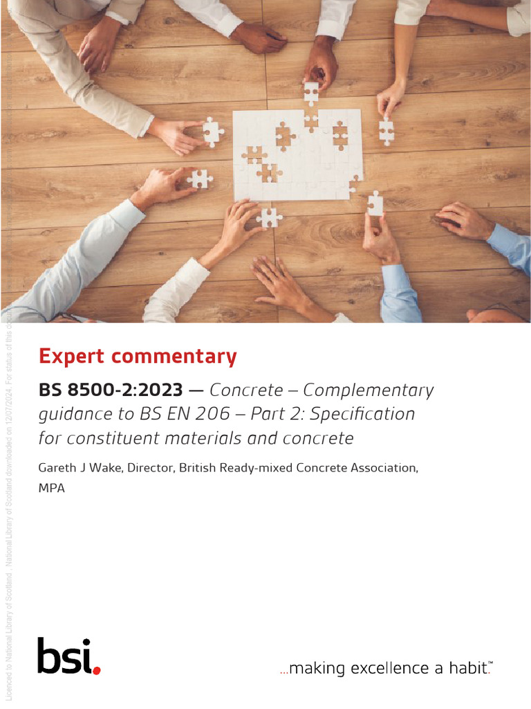BS 8500-1 - 2023 - Exprt Commentary | PDF | Concrete | Cement