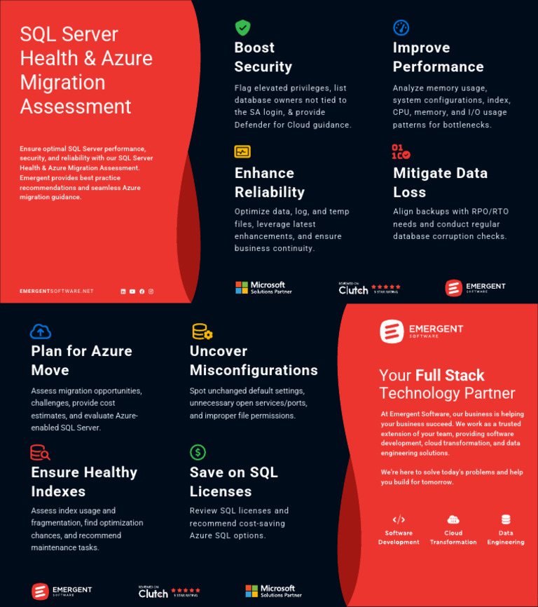 SQL Server Health & Azure Migration Assessment: Boost Security Improve Performance | PDF ...