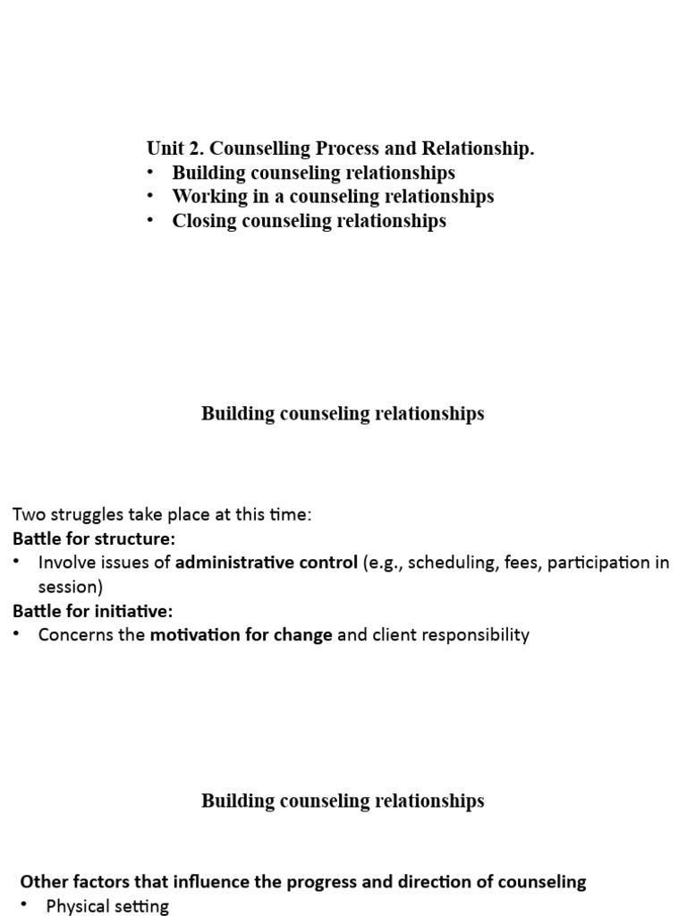 Counseling Relationship Essentials | PDF | Counseling Psychology ...
