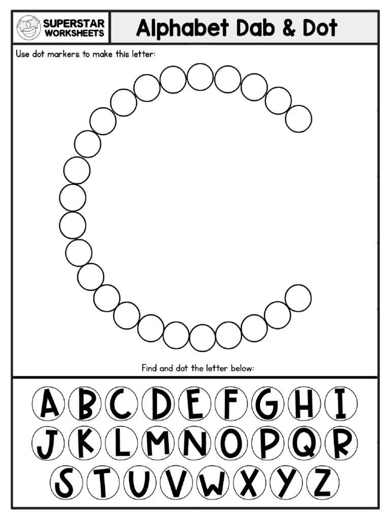 Alphabet Worksheets Dab Do TC | PDF