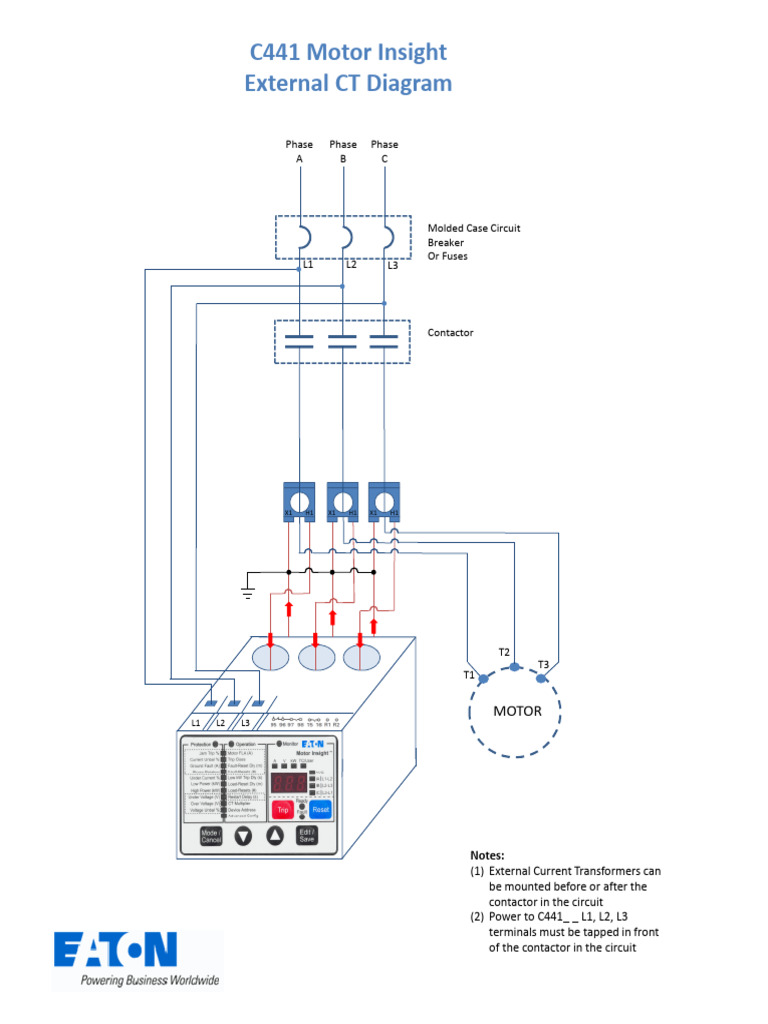 Eaton C441 External CT Diagrams Rev2 | PDF