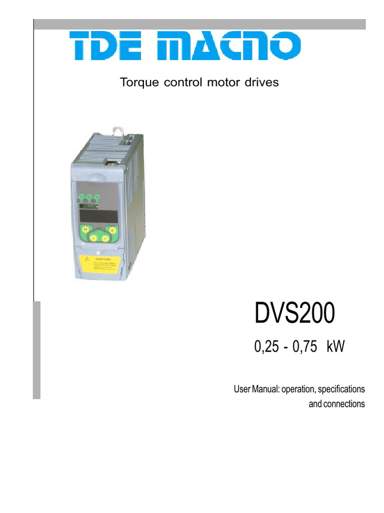 Dvs 200 | PDF | Power Inverter | Electric Motor