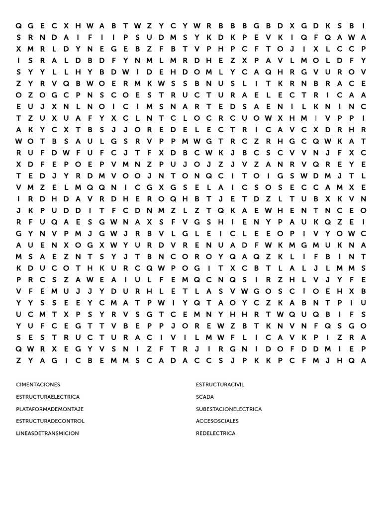 SOPA DE LETRAS ESTRUCTURAS (1) | PDF