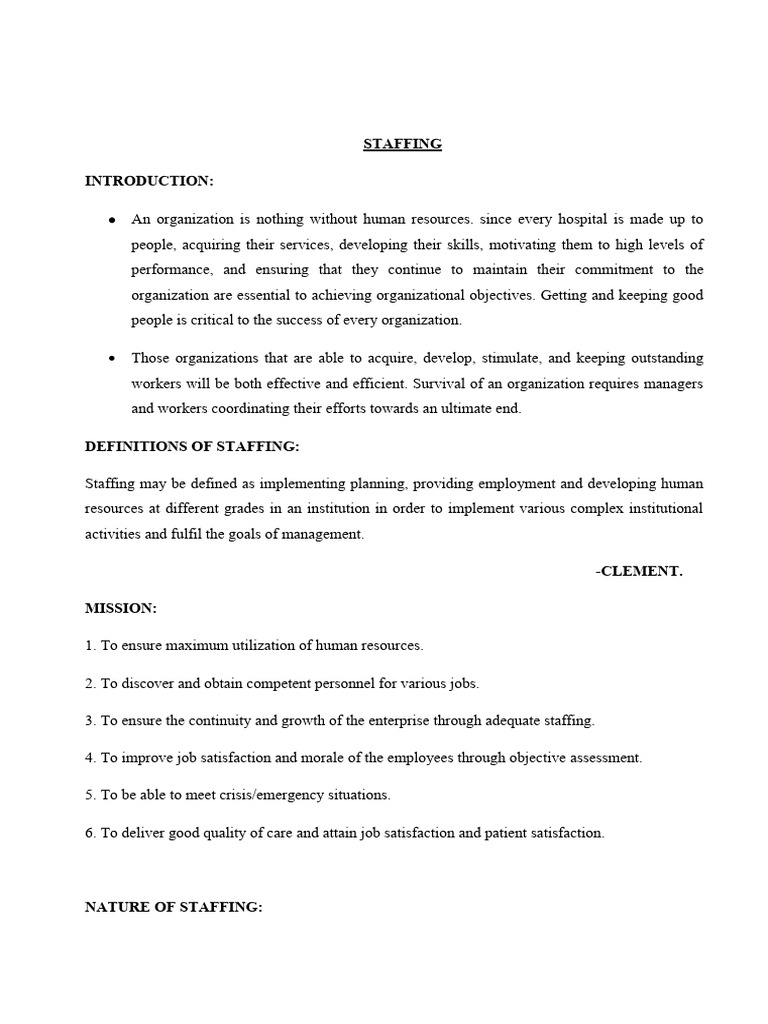 Staffing | PDF | Nursing | Shift Work