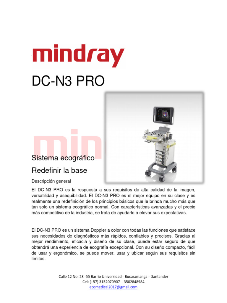 Mindray DC-N3 Pro Brochure | PDF | Ultrasonido médico | Medición