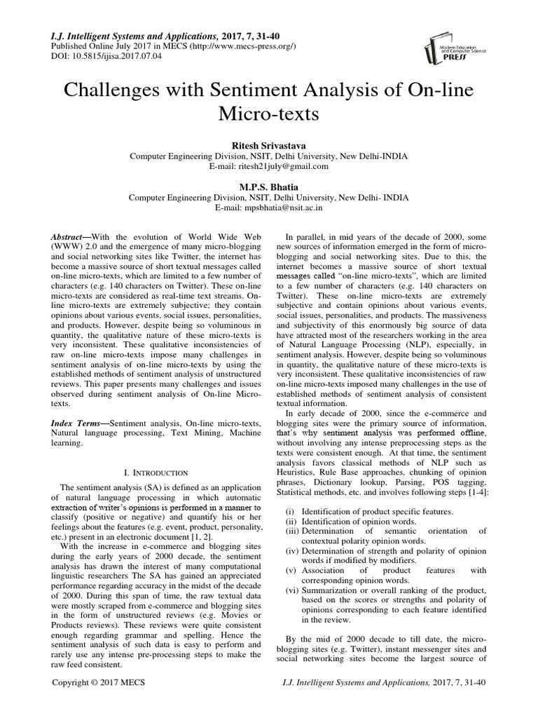 sentiment microtext | Download Free PDF | Linguistics | Human Communication
