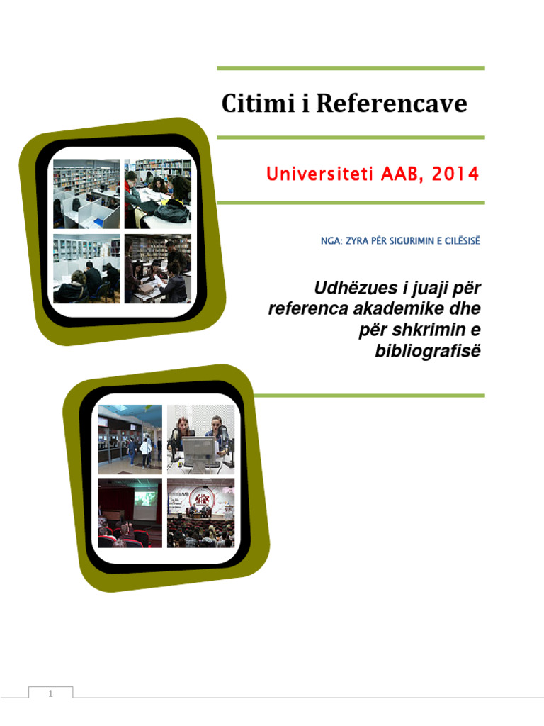 Citimi I Referencave Dhe Burimeve Te Ndryshme | PDF