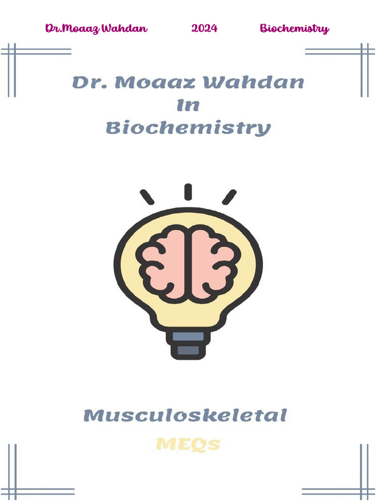 MSK MEQs DR - Moaaz Wahdan | PDF | Bone | Medical Specialties