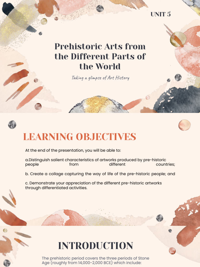 ARTAPP Unit 5 | PDF | Paleolithic | Neolithic