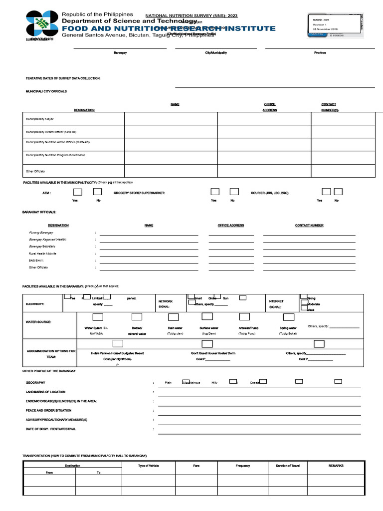 2023 National Nutrition Survey Prep Guide | PDF