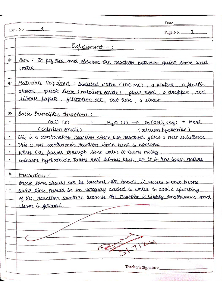 Chemistry Practical (Anshuman Yadav) (X-C) (2024-25) | PDF