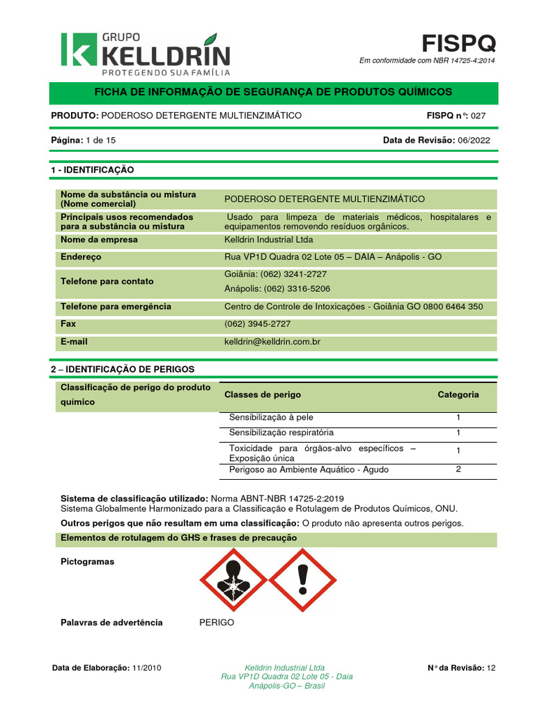 Fispq #027 - Poderoso Detergente Multienzimático | PDF