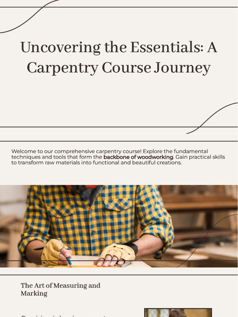 Slidesgo Uncovering The Essentials A Carpentry Course Journey ...