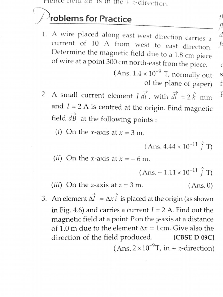Magnetic Field Calculations and Problems | PDF | Electron | Magnetic Field
