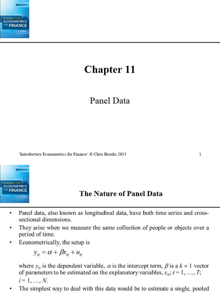 Ch11 Slides | PDF | Fixed Effects Model | Ordinary Least Squares