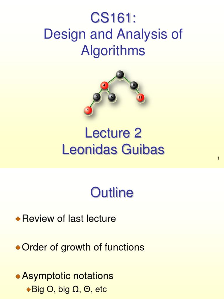 CS161: Design and Analysis of Algorithms | PDF | Computer Programming ...
