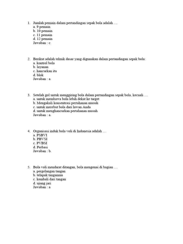 Soal Pjs Kelas 7 (Bagus) | PDF