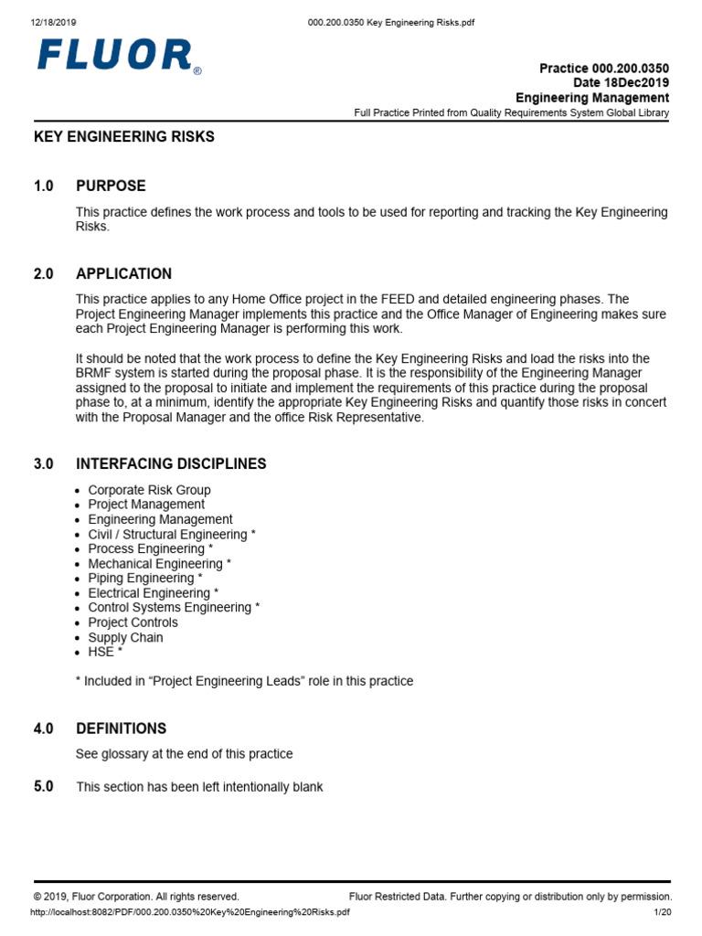 000.200.0350 Key Engineering Risks | PDF | Supply Chain | Engineering