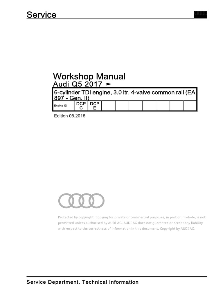 07-6-Cyl. TDI Engine, 3.0 Ltr. 4-Valve Common Rail (EA 897 - Gen. II ...