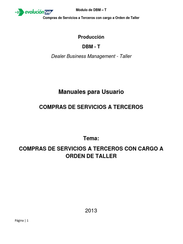 Dbmt-06-Compra A Terceros Con Cargo A Orden de Taller | PDF ...