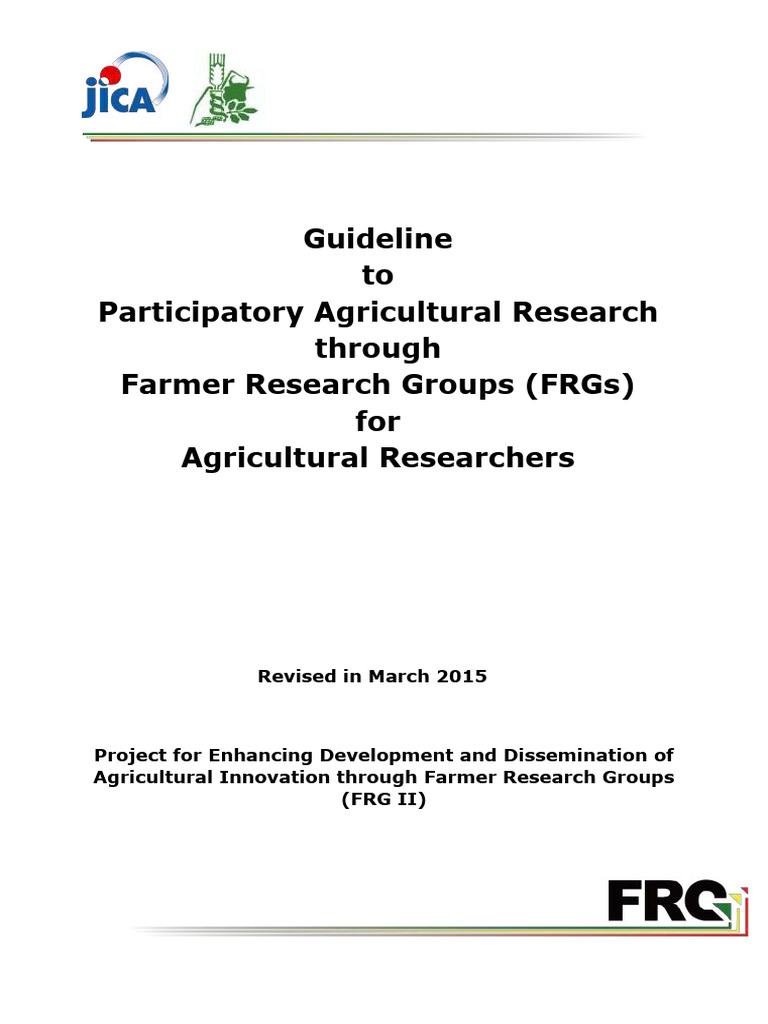 FRG Guideline 2015 | PDF | Participatory Action Research | Agriculture
