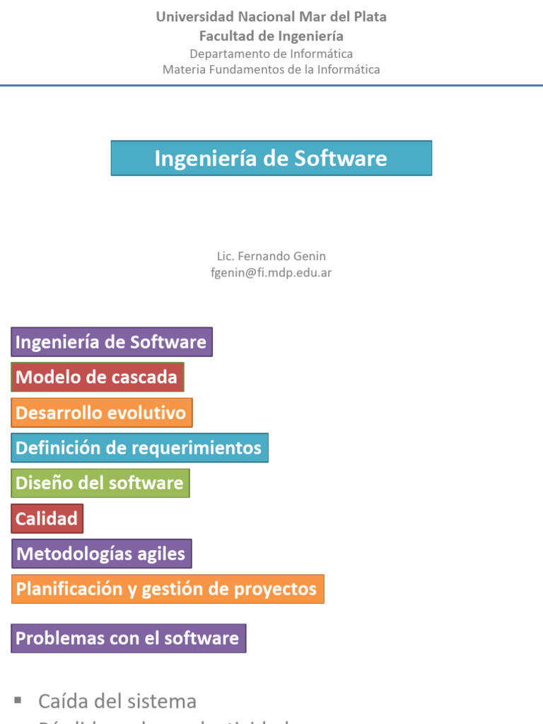 Clase09 - Ingenieria de Software | PDF | Software | Ingeniería de software